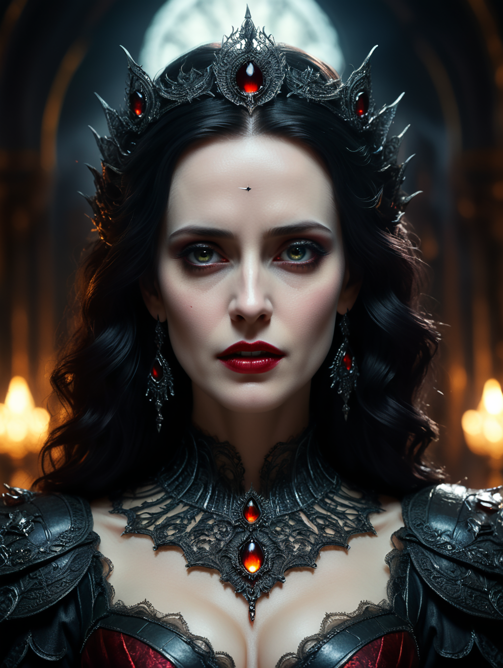 Premium Free ai Images | vampire queen backlit intricate details highly ...