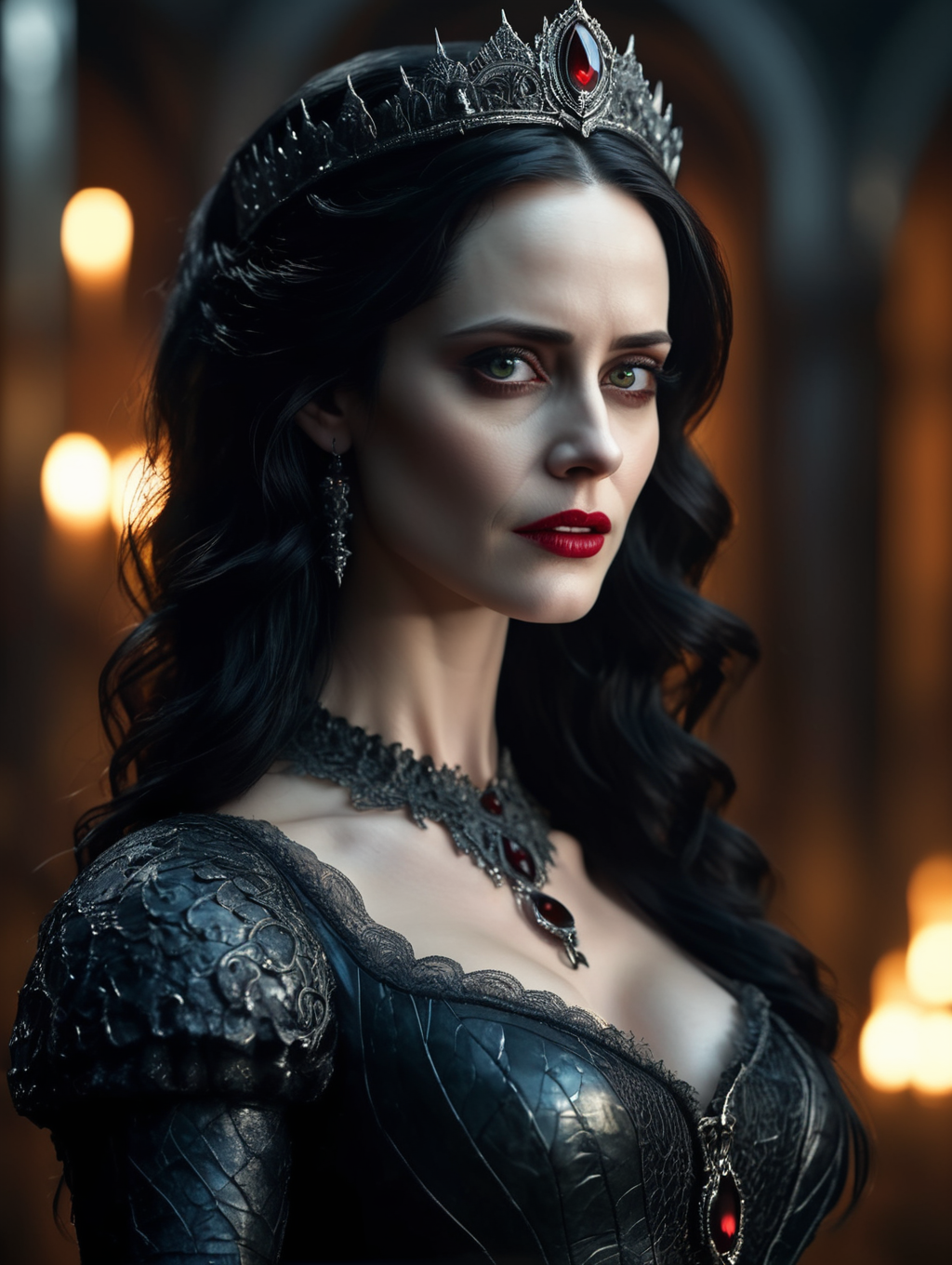 Premium Free ai Images | vampire queen backlit intricate details highly ...