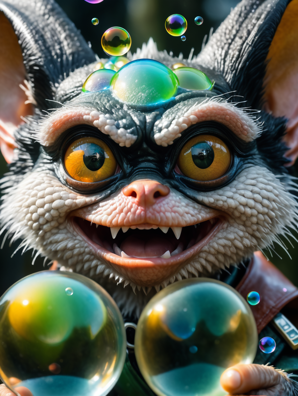 Premium Free ai Images | medium close up leica portrait of gremlin ...