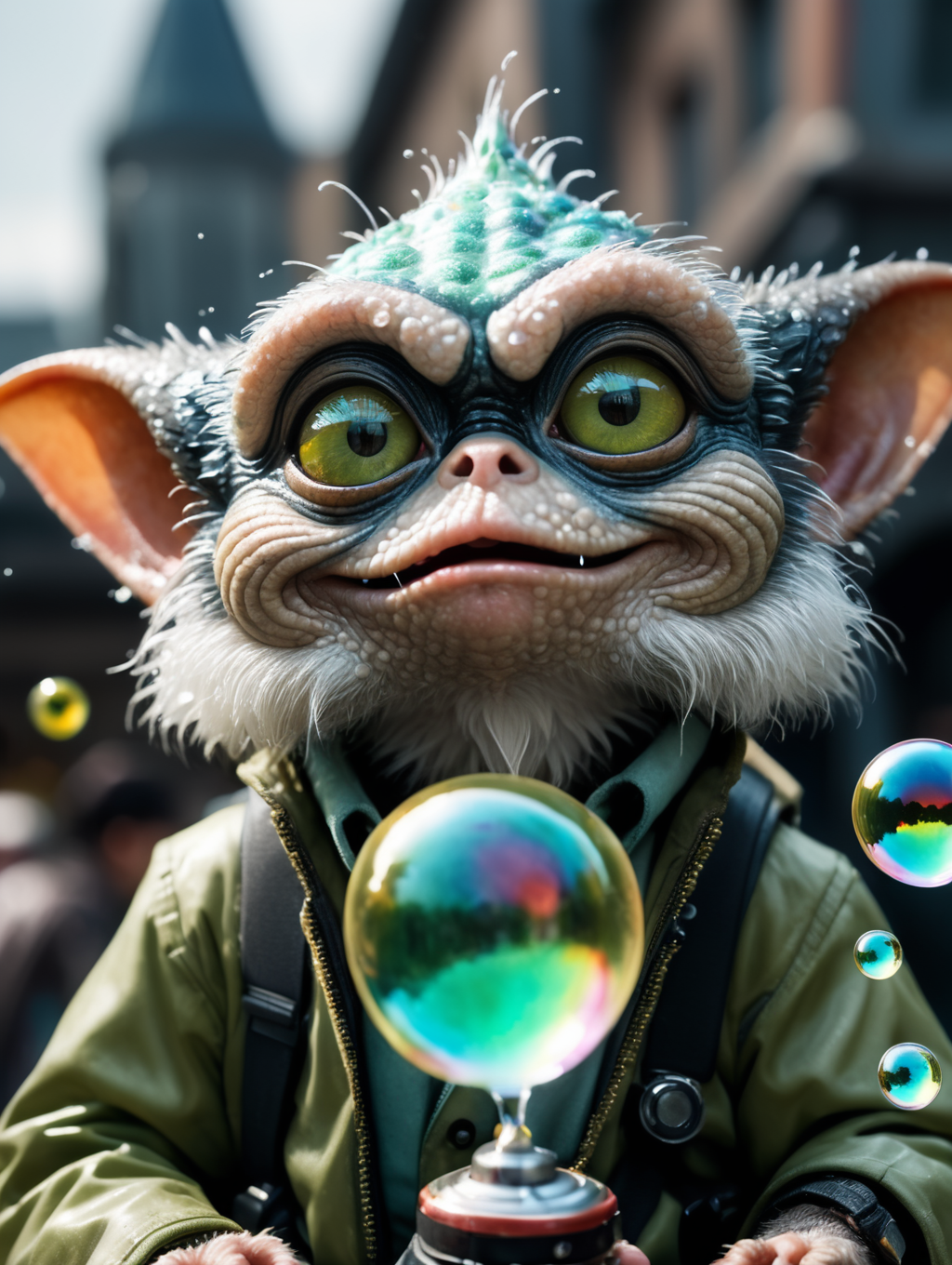 Premium Free ai Images | medium close up leica portrait of gremlin ...