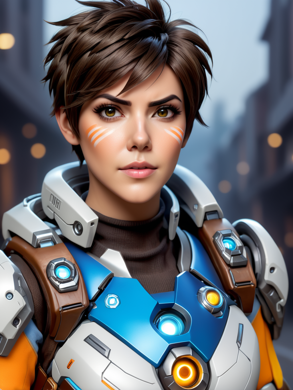Premium Free ai Images | overwatch tracer in real life photorealistic ...