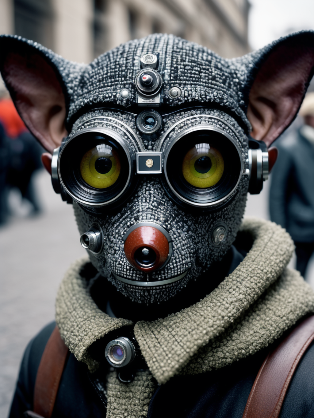 Premium Free ai Images | leica portrait of an imp coded patterns sparse ...