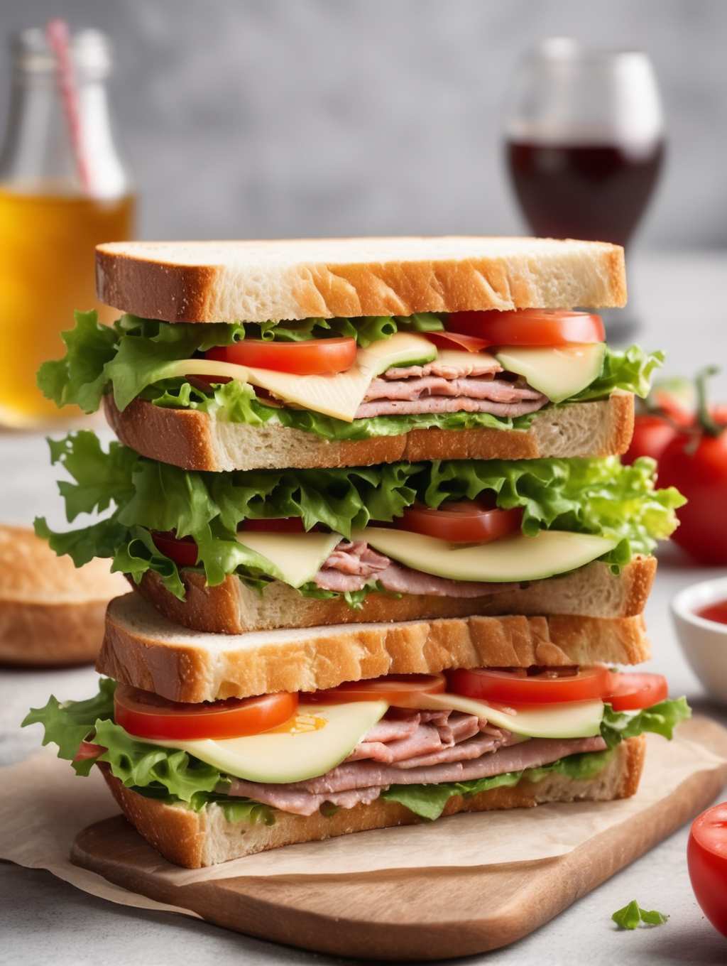 Premium Free ai Images | tasty and good looking perfect oily sandwich ...