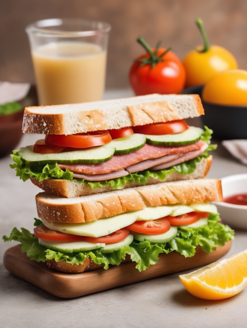 Premium Free ai Images | tasty and good looking perfect oily sandwich ...