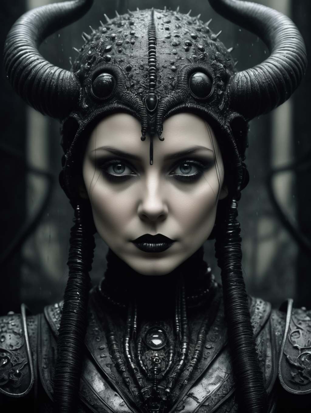 Premium Free ai Images | hyper realistic wednesday adams wet plate ...