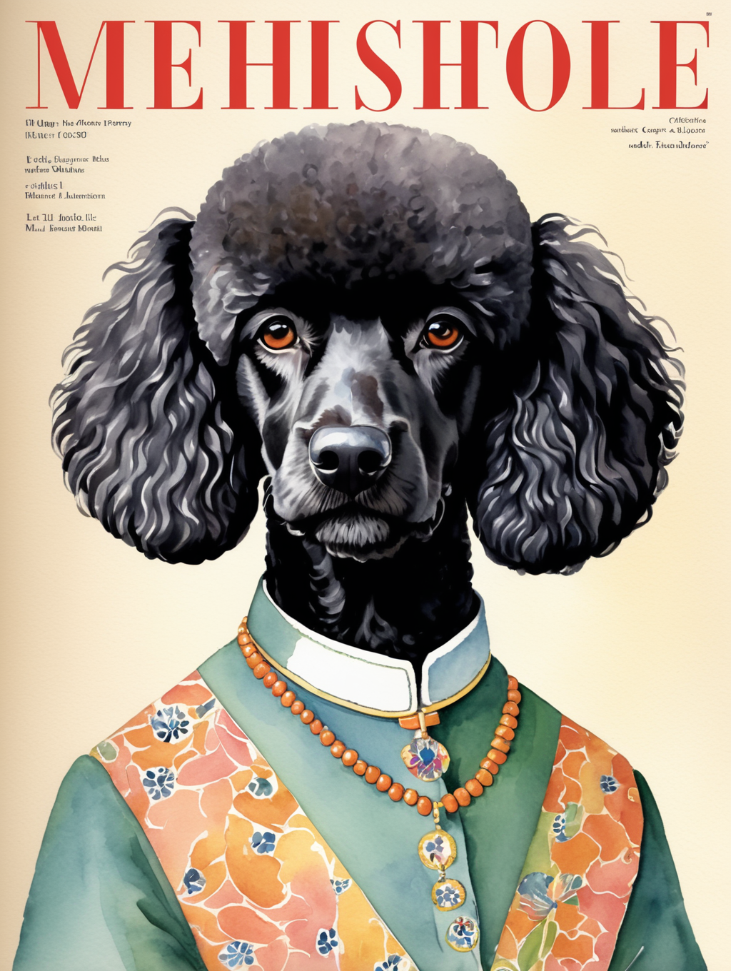 Premium Free ai Images | magazine cover portrait fashionably dressed ...