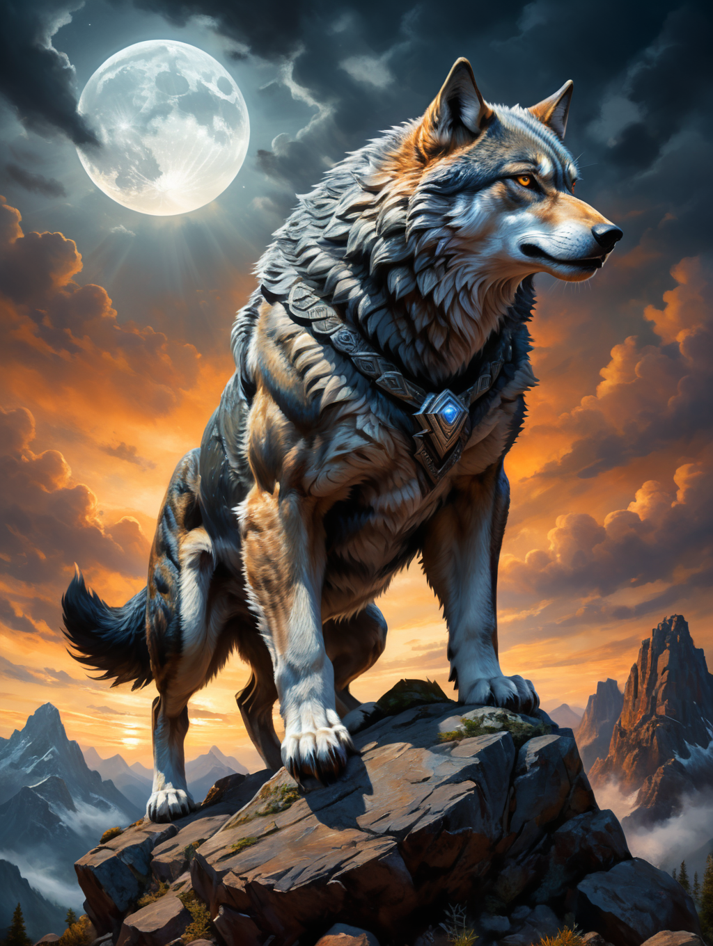 Premium Free ai Images | heroic figure personified as an alpha wolf ...