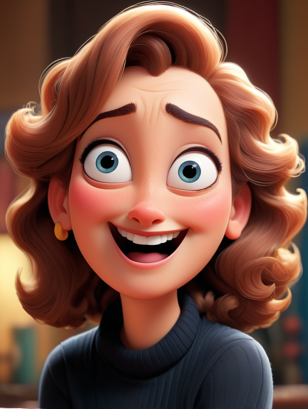 Premium Free ai Images | create an image of face with exaggerated ...