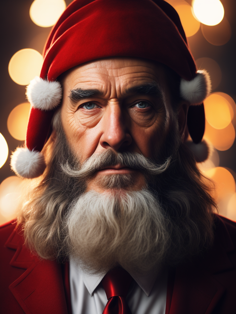 Premium Free ai Images | portrait of santa claus bright and saturated ...
