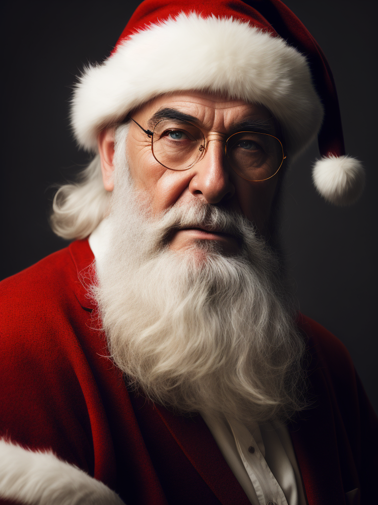 Premium Free ai Images | portrait of santa claus bright and saturated ...