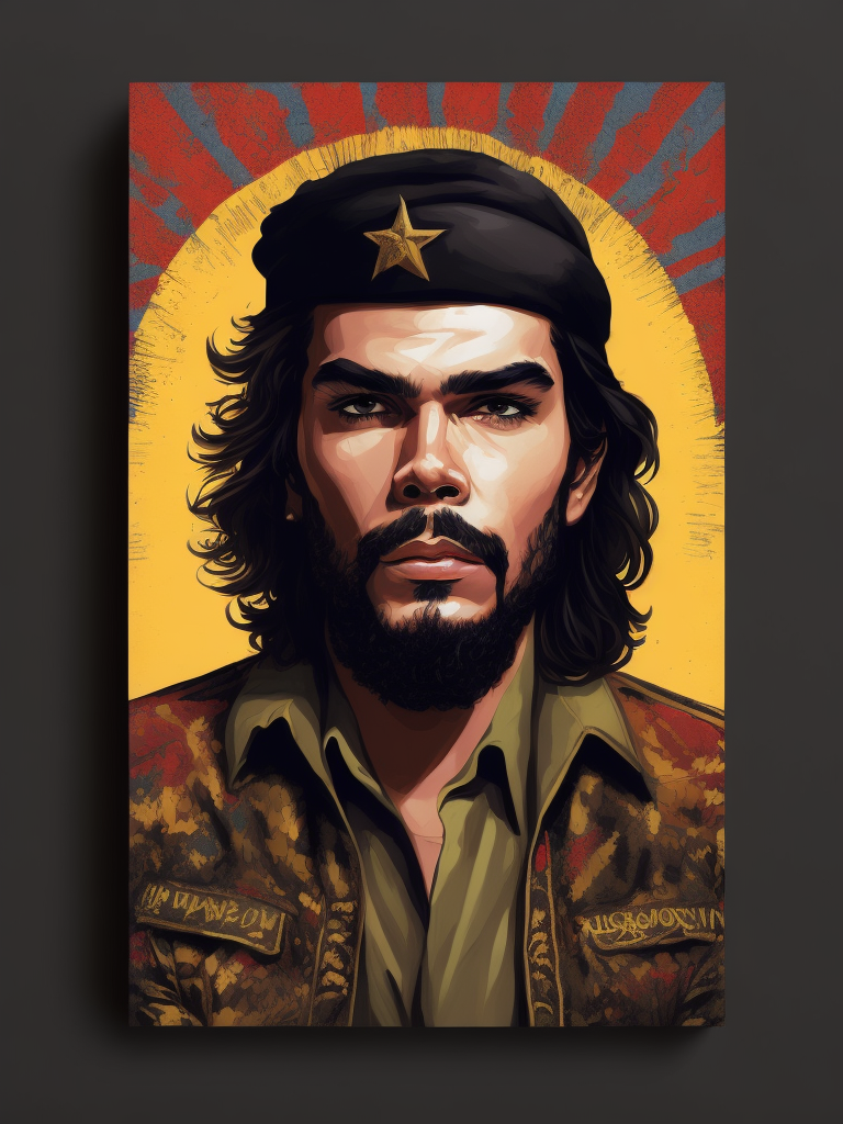 Premium Free ai Images | portrait of ernesto guevara known as che ...