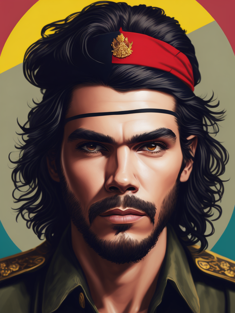 Premium Free ai Images | portrait of ernesto guevara known as che ...