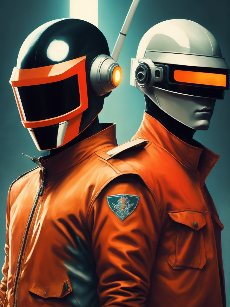 Premium Free ai Images | portrait of daft punk ultra realism super ...