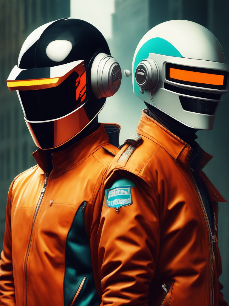 Premium Free ai Images | portrait of daft punk ultra realism super ...