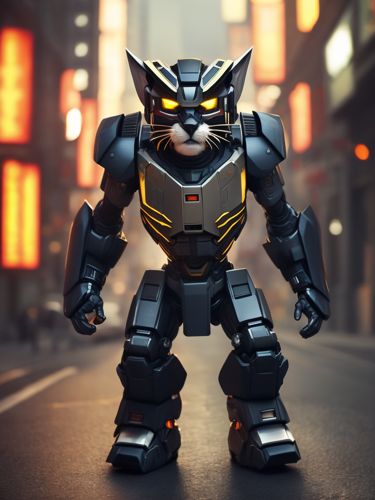 Premium Free ai Images | transformers style cat