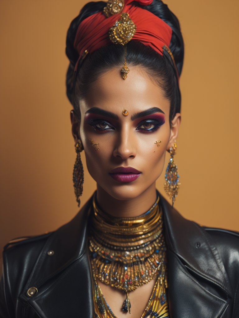 Premium Free ai Images | portrait of hindi zahra bright and saturated ...