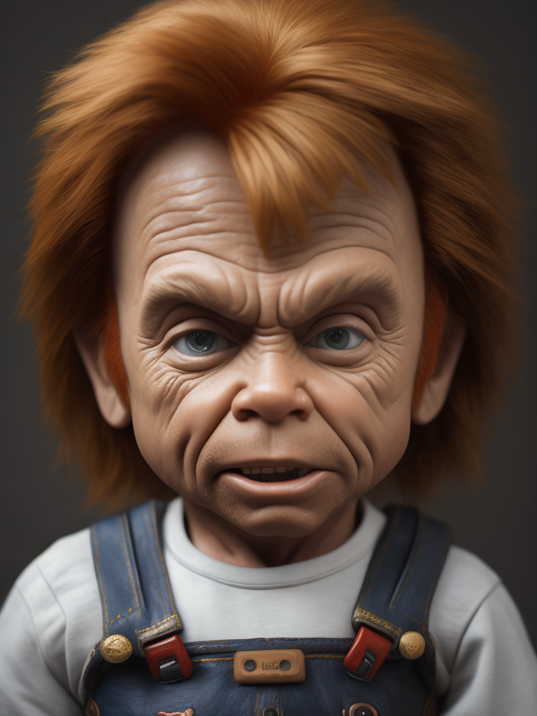 Premium Free ai Images | chuck norris as an evil chucky doll bright and ...