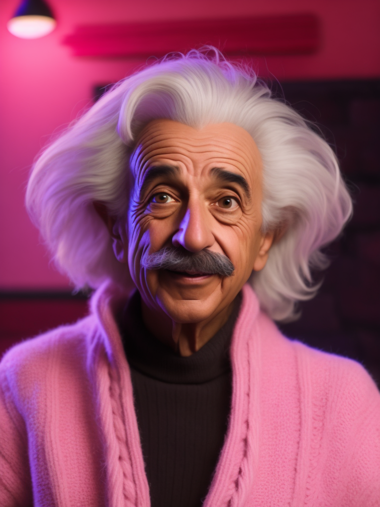 Premium Free ai Images | albert einstein barbie style dressed all in ...