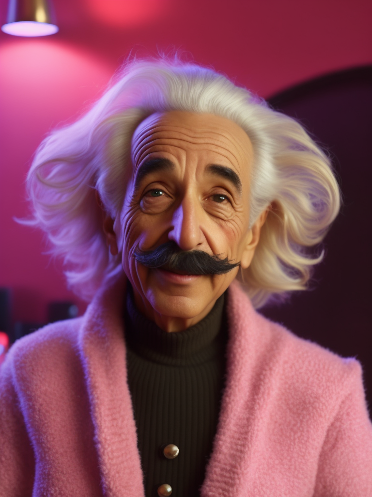 Premium Free ai Images | albert einstein barbie style dressed all in ...