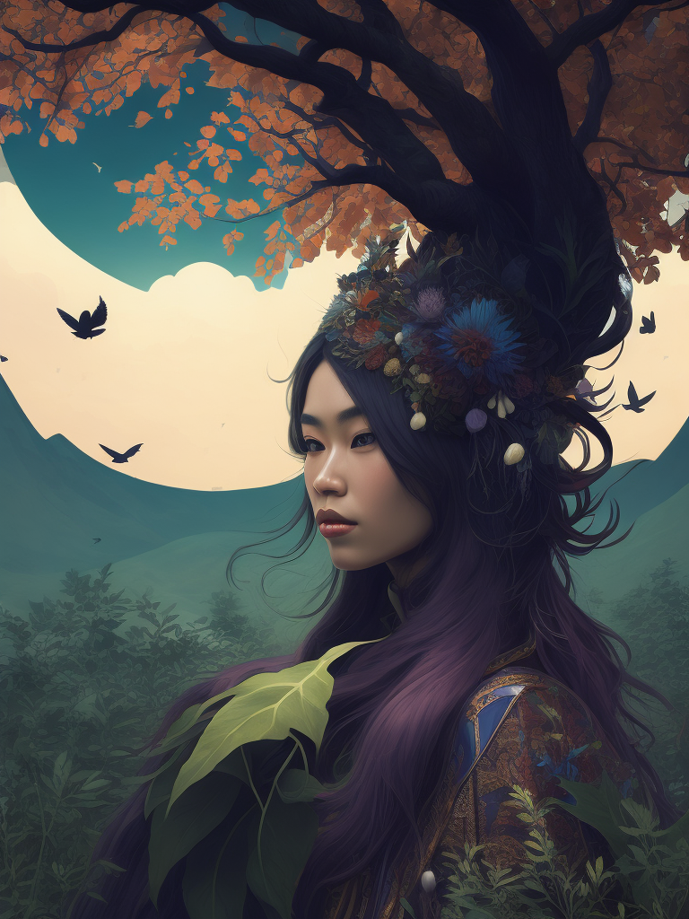 Premium Free ai Images | beautiful cute front portrait korean ninfa big ...