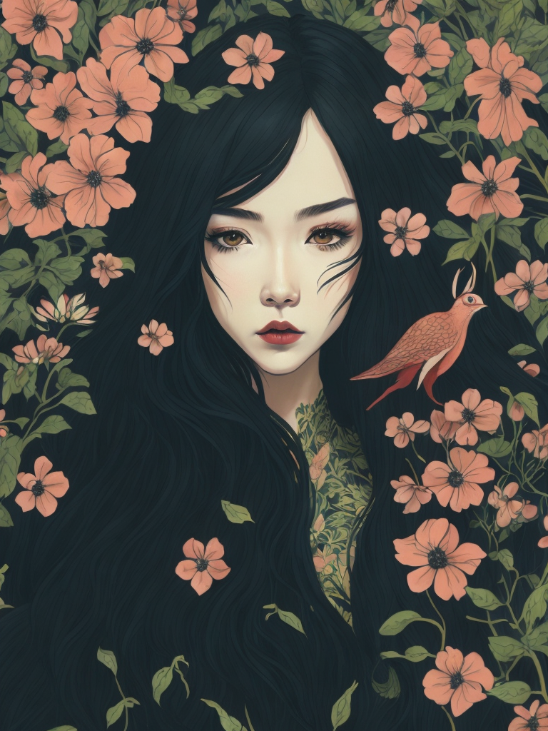 Premium Free ai Images | beautiful cute front portrait korean ninfa big ...