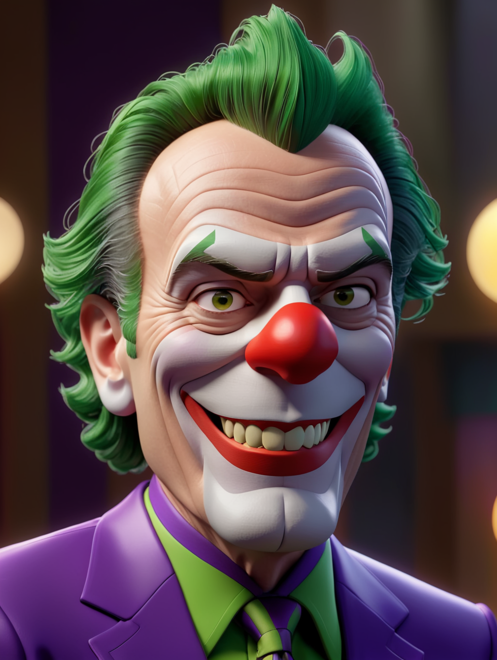 Premium Free ai Images | bryan cranston dressed as the joker bright and ...
