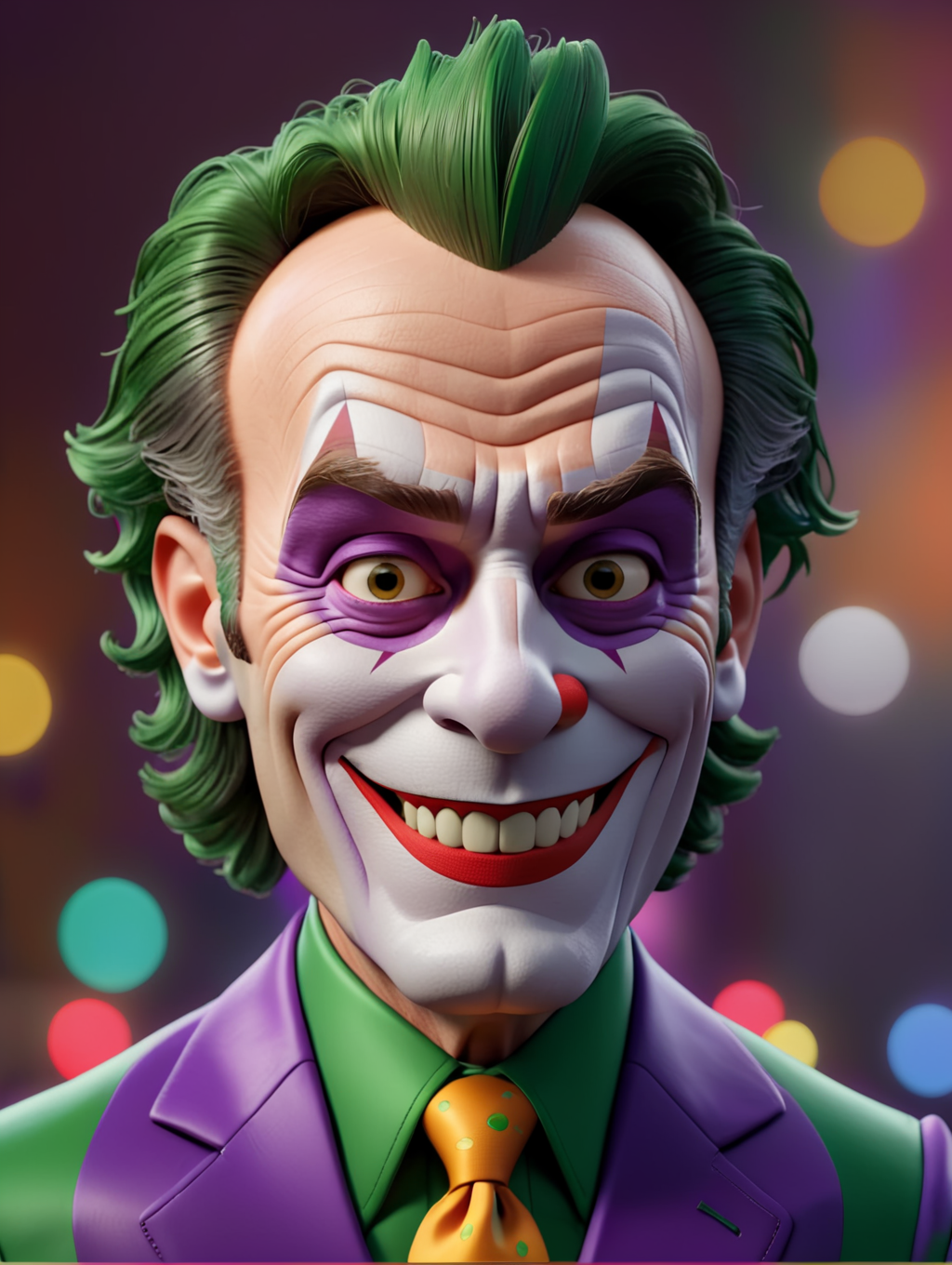 Premium Free ai Images | bryan cranston dressed as the joker bright and ...