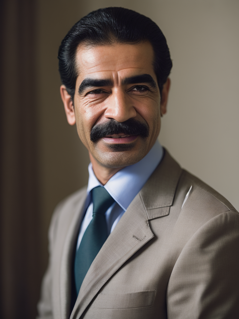 Premium Free ai Images | portrait of sadam husein saddam hussein was ...