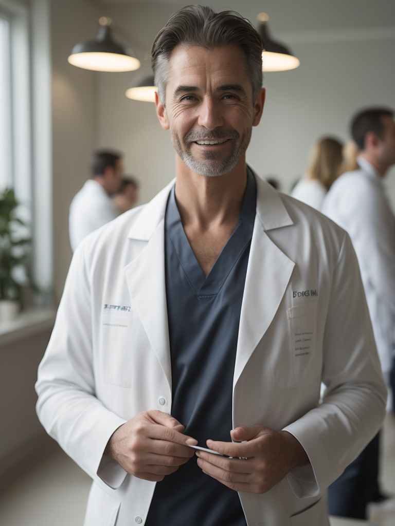 Premium Free ai Images | veterinary in hospital lobby years old with ...