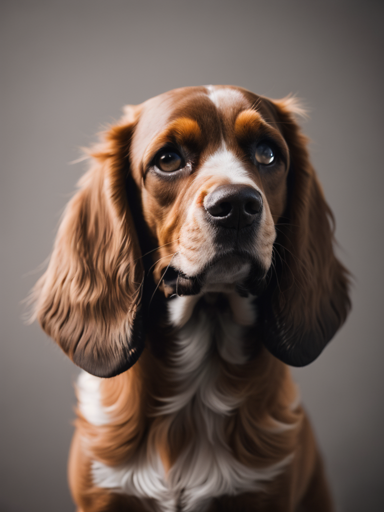 Premium Free ai Images | cocker spaniel smiling sitting see front ...