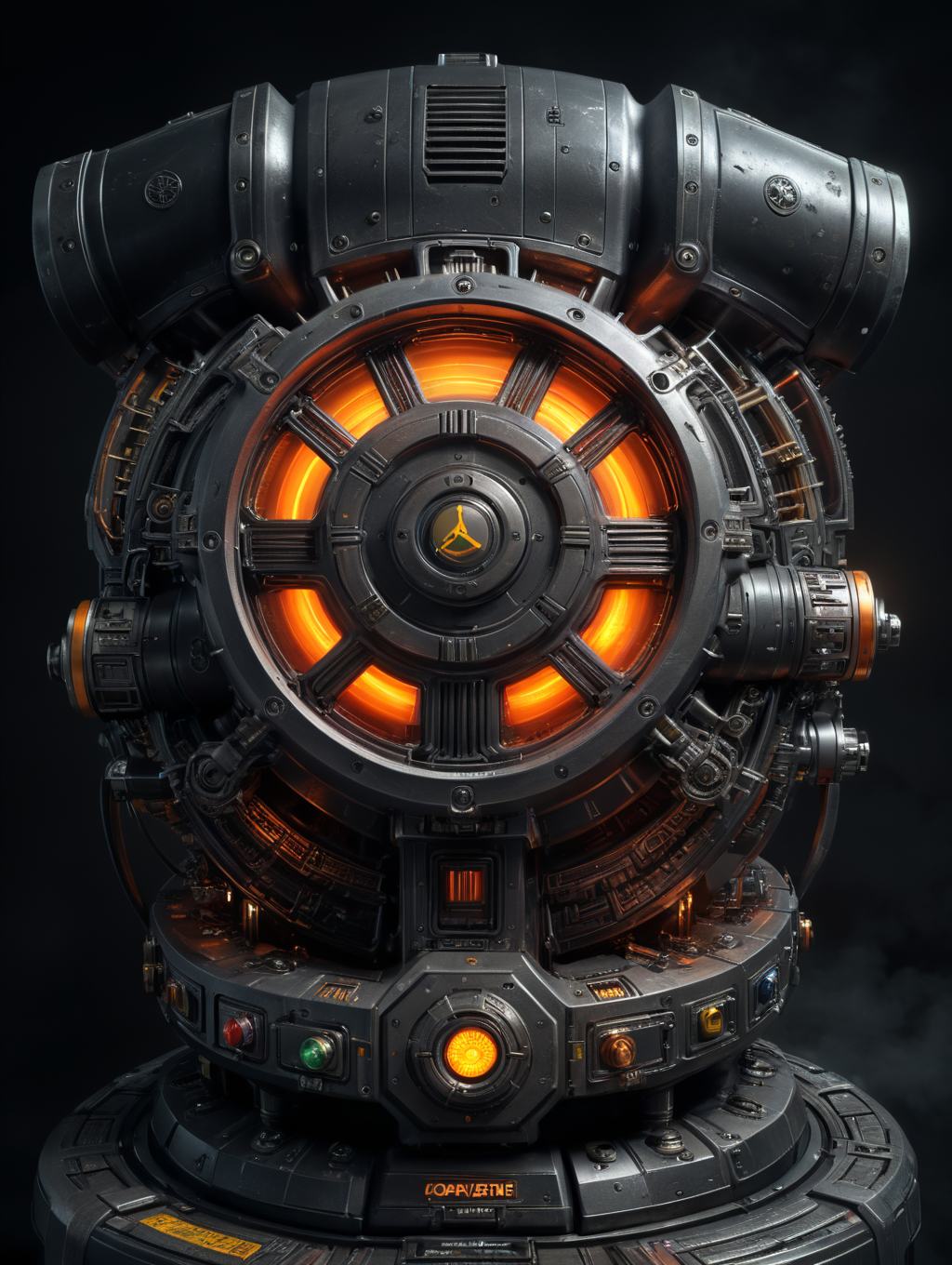 Premium Free ai Images | create futuristic nuclear hand held energy box