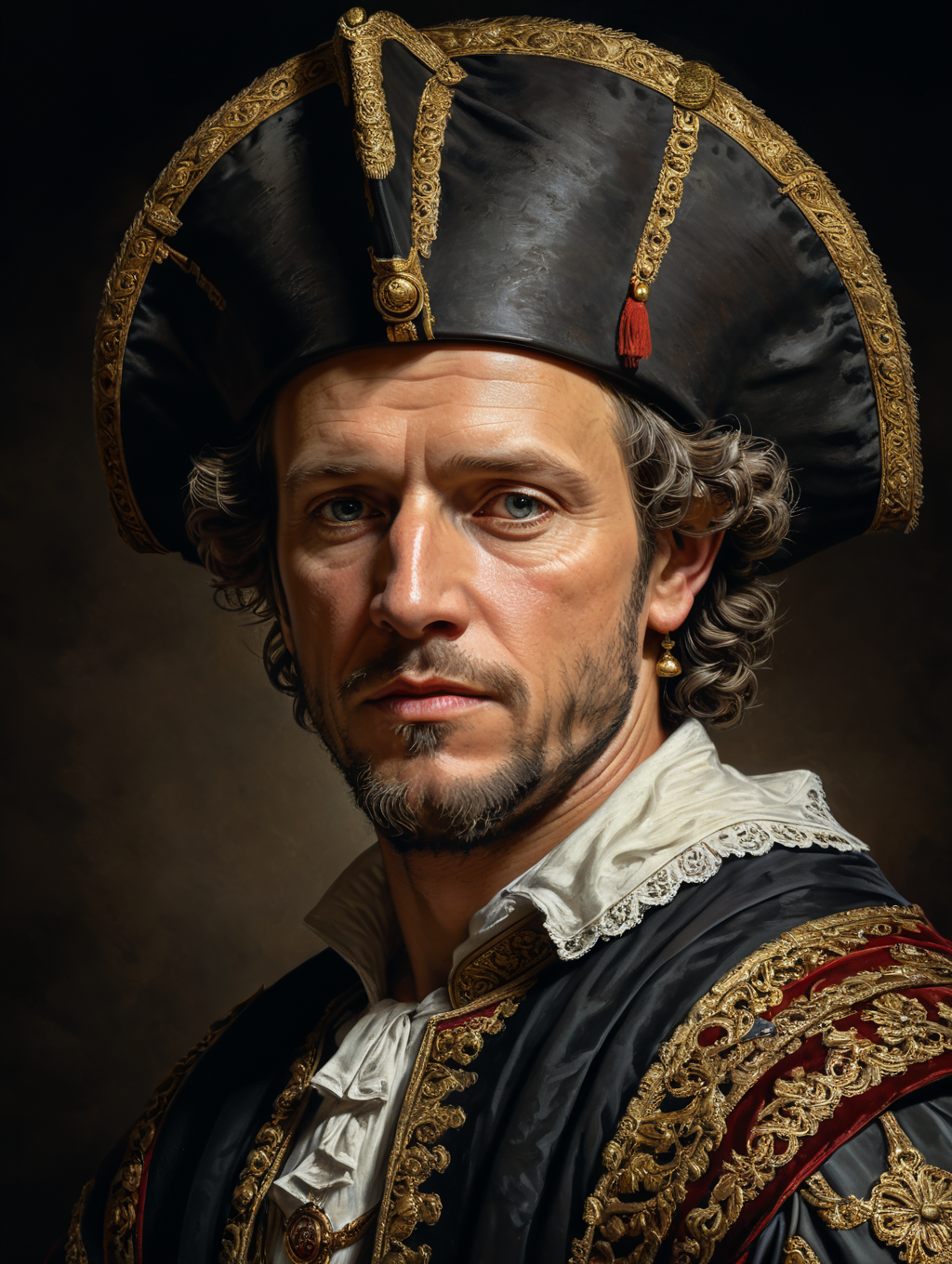 Premium Free ai Images | rembrant painting of ryan chaffe