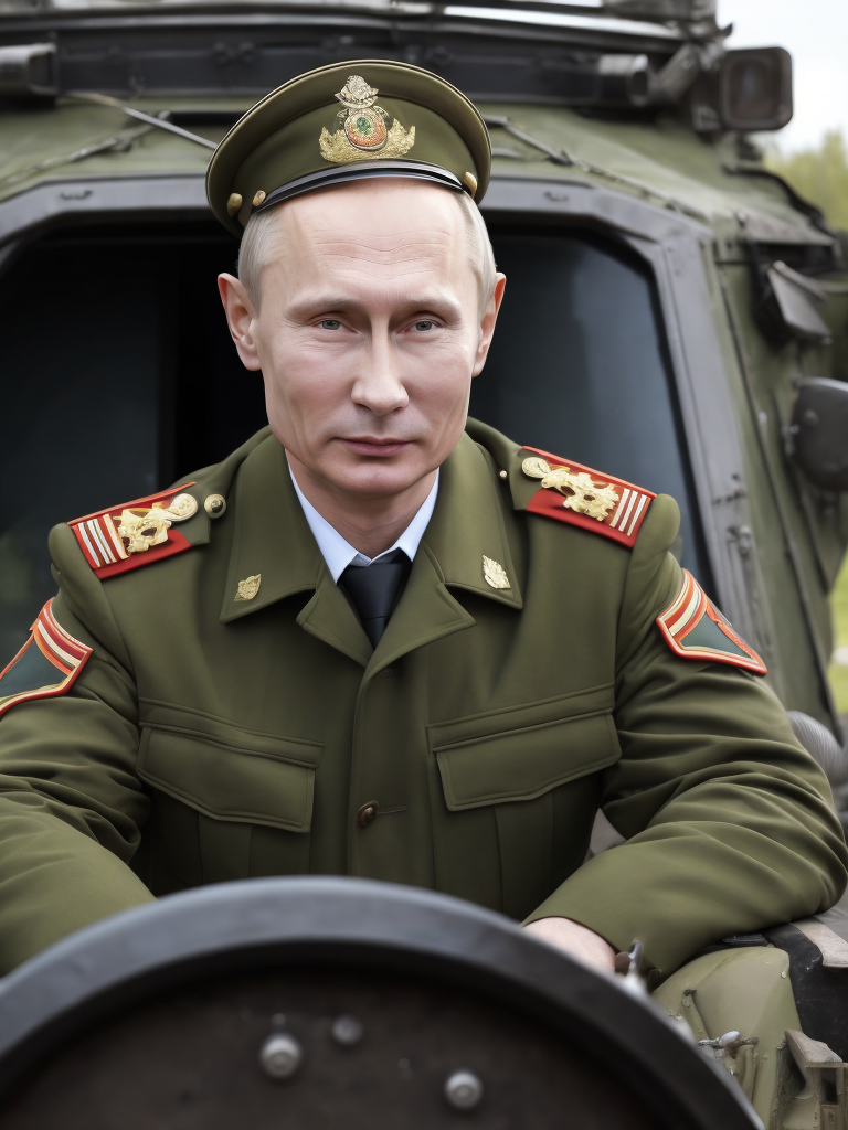 Premium Free ai Images | vladimir putin in military clothing sitting in ...