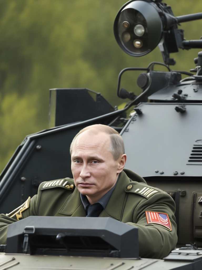 Premium Free ai Images | vladimir putin in military clothing sitting in ...