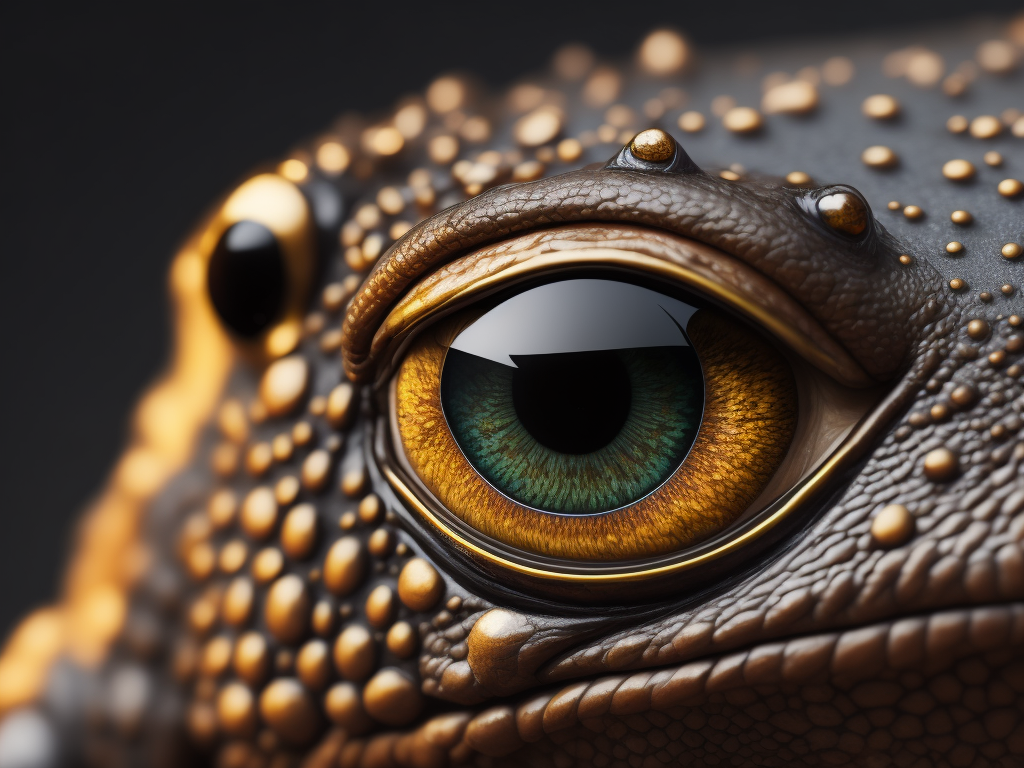 Premium Free ai Images | close up macro photo of toads eye