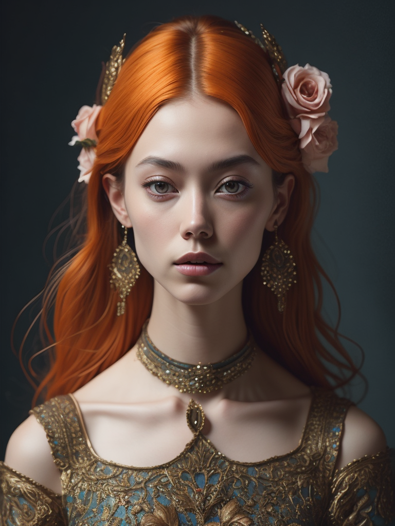 Premium Free ai Images | draw ahegao belle delphine young woman ...