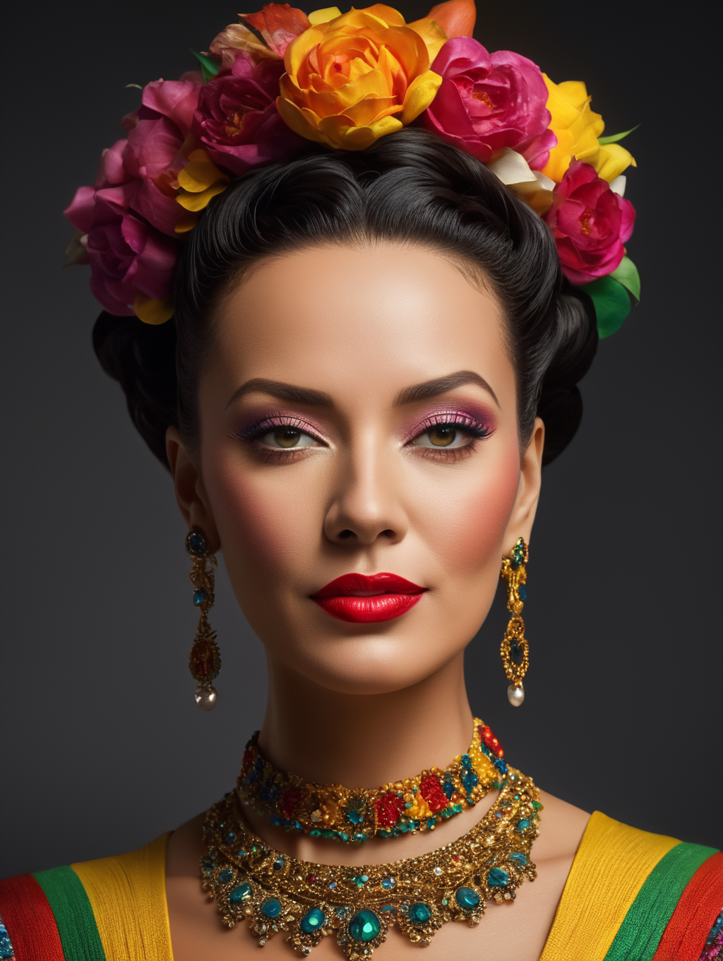 Premium Free ai Images | portrait of carmen miranda bright and ...