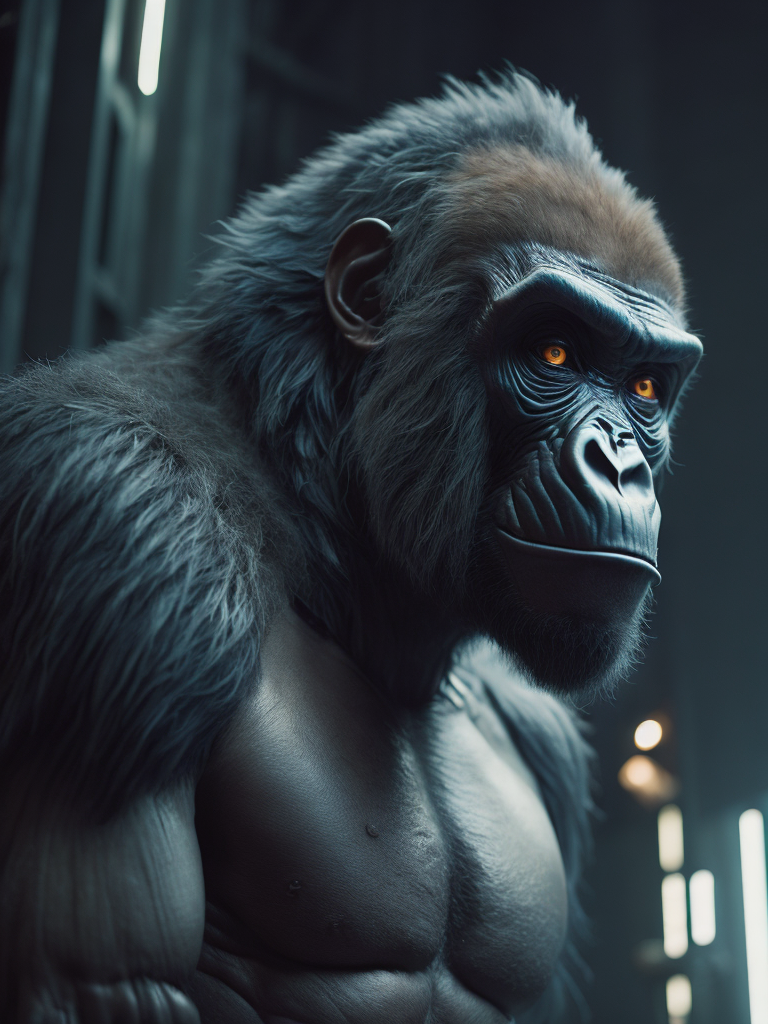 Lumenor AI Image Generation - cybernetic gorilla hyper realistic ...