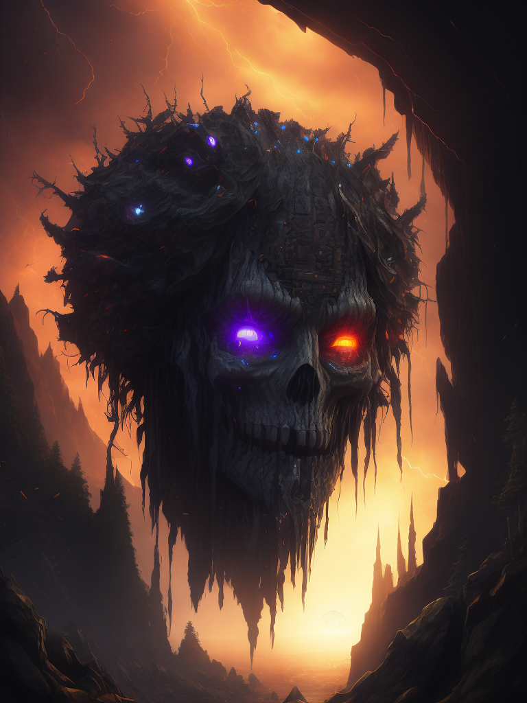 Premium Free ai Images | minecraft wither storm in real life