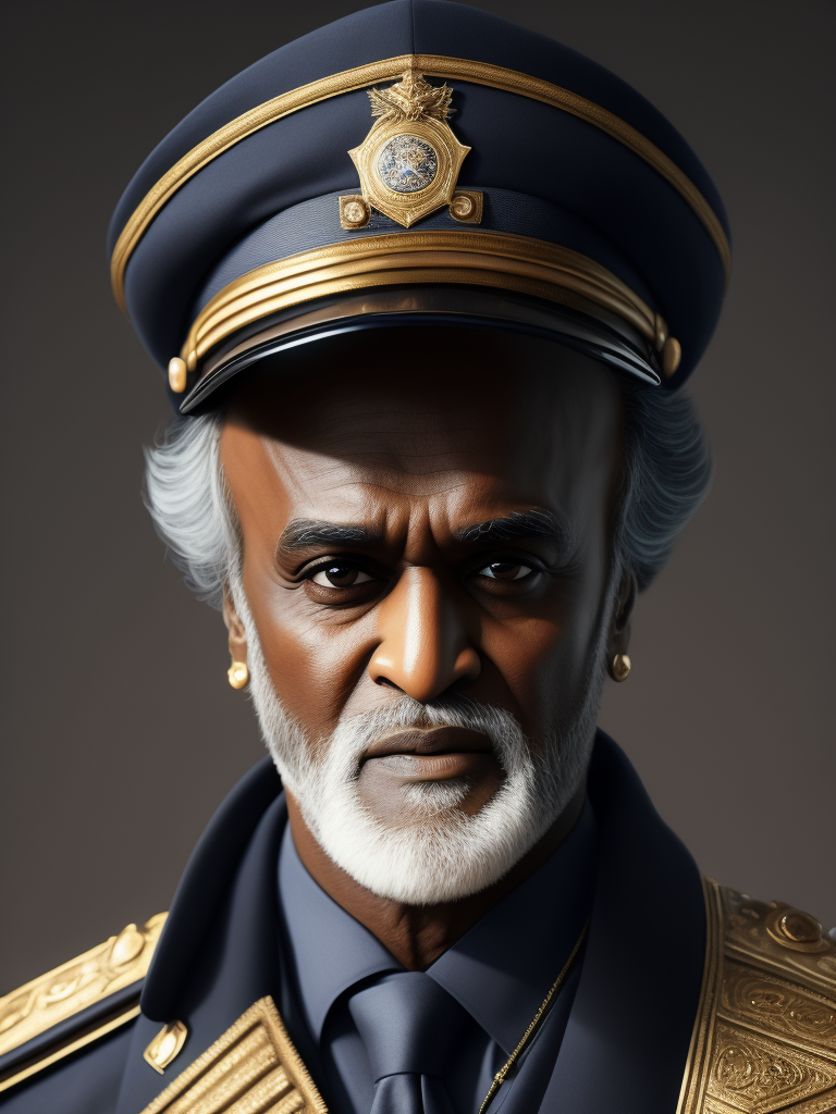 Premium Free ai Images | superstar rajinikanth in the role of police ...