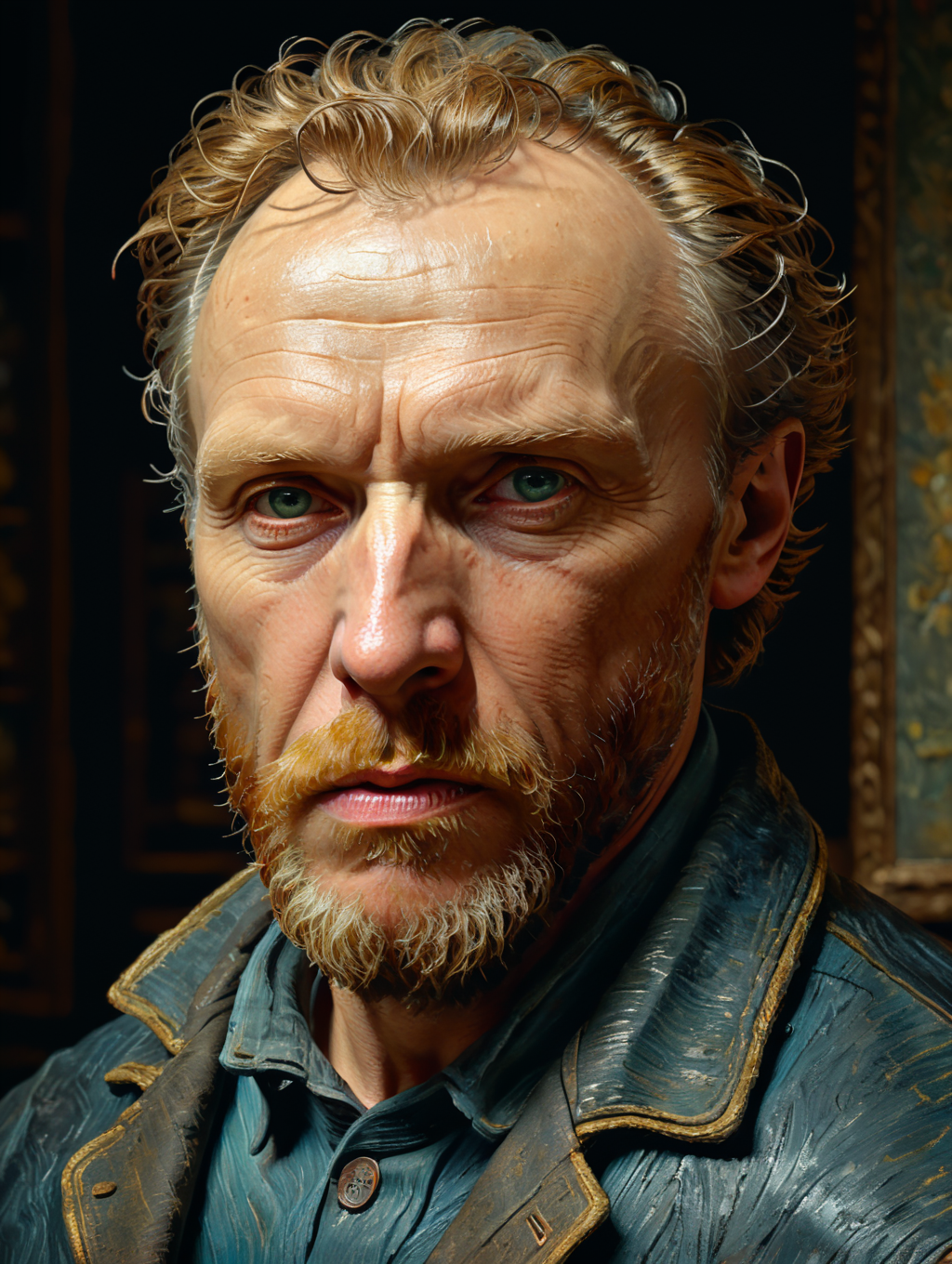 Premium Free ai Images | create modern day realistic portrait of van gogh
