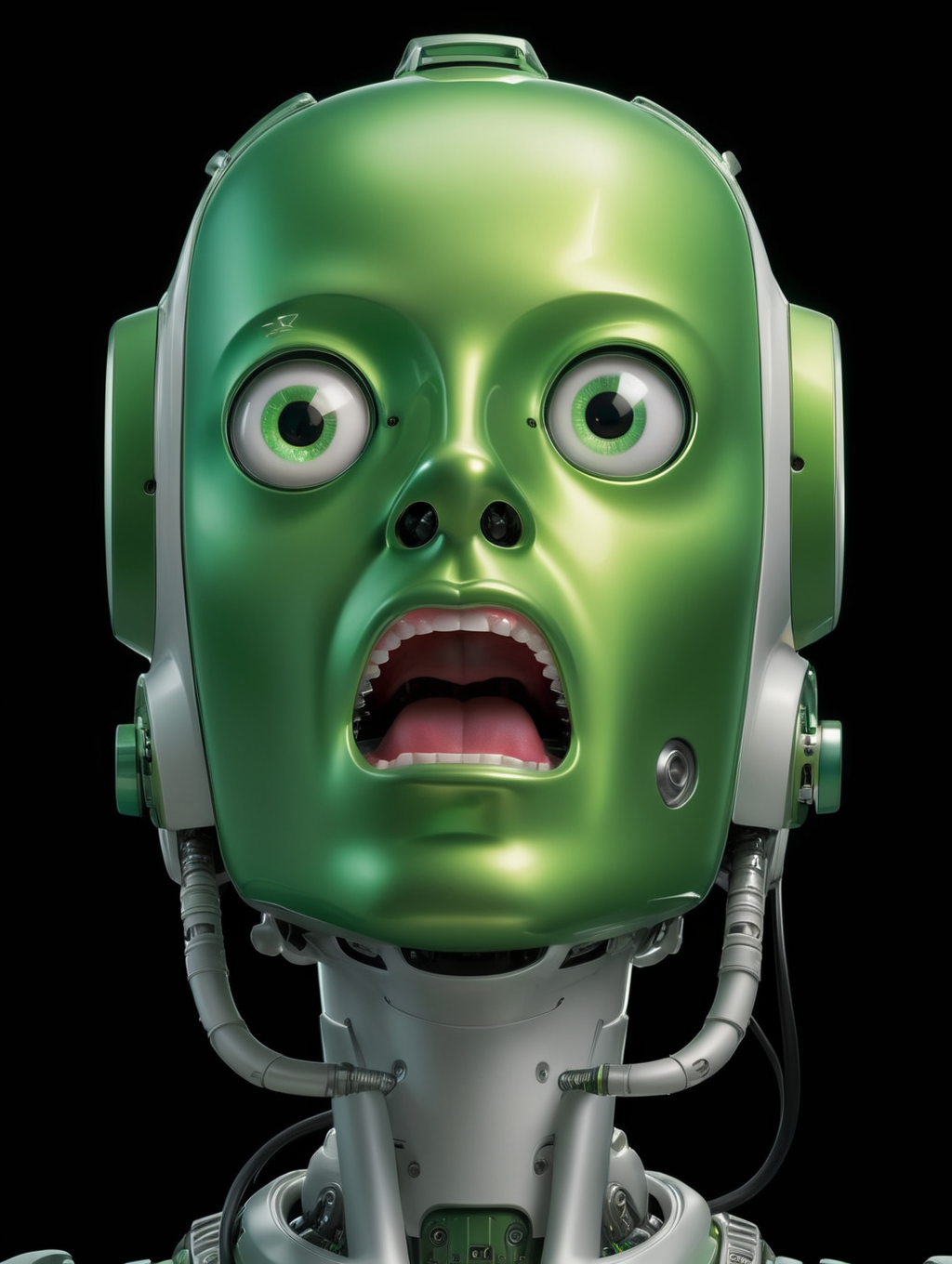 Premium Free ai Images | shocked face expression robot robot who looks ...