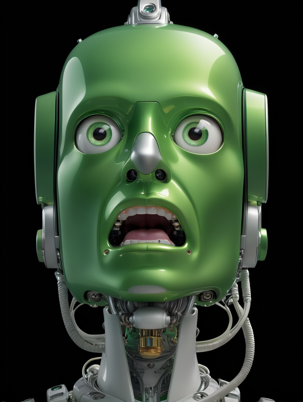 Premium Free ai Images | shocked face expression robot robot who looks ...
