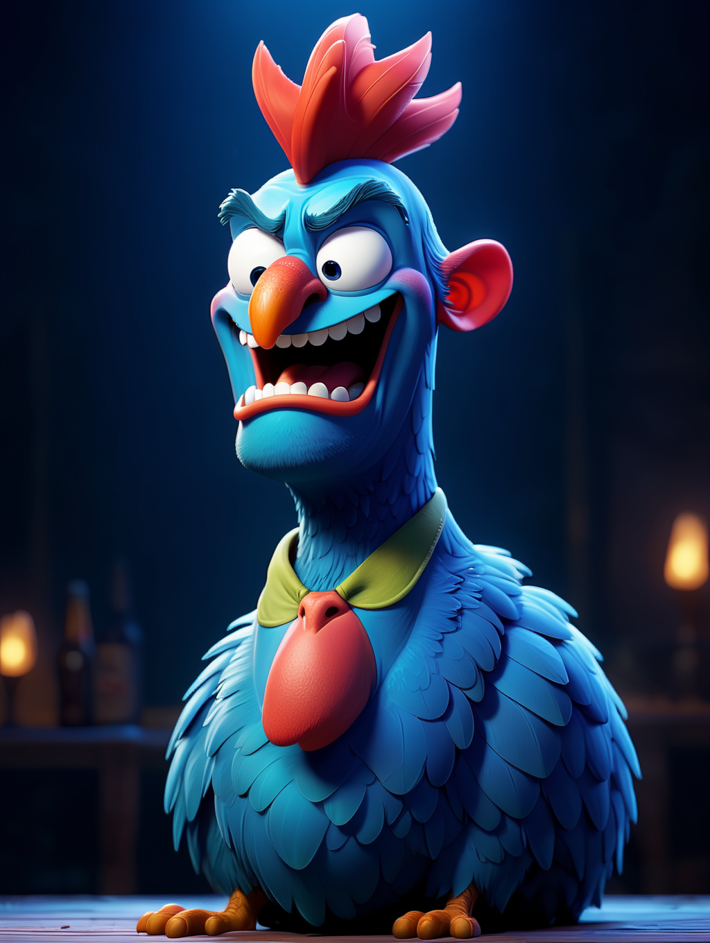 Premium Free ai Images | drunk rooster