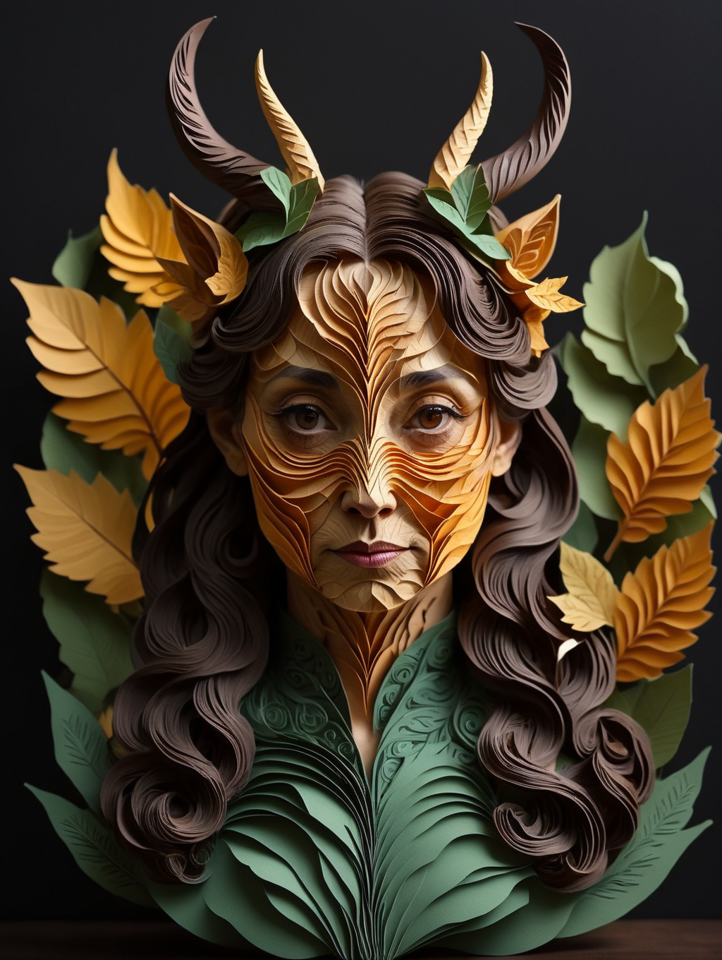 Premium Free ai Images | ultrafine portrait of an old female faun with ...