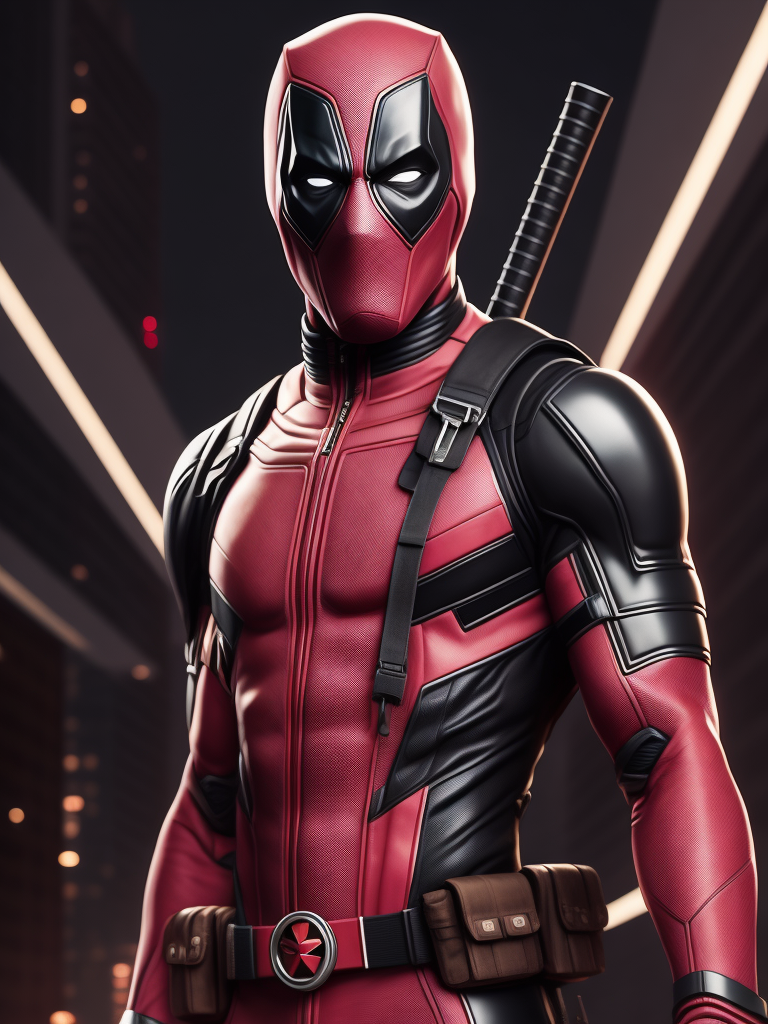 Premium Free ai Images | deadpool in neon pink suit
