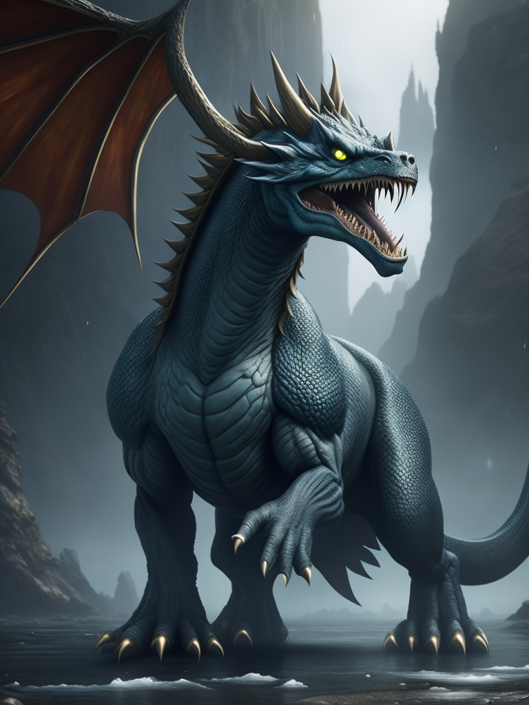 Premium Free ai Images | kaiju with many sharp jagged ice crystals ...