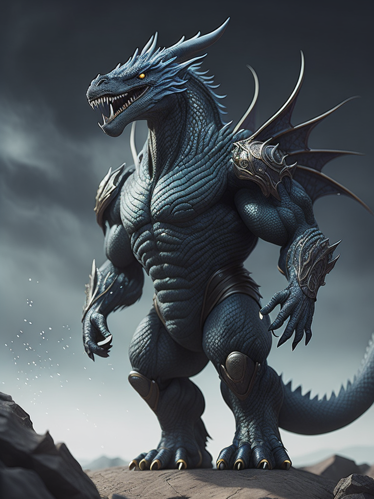 Premium Free ai Images | kaiju with many sharp jagged ice crystals ...
