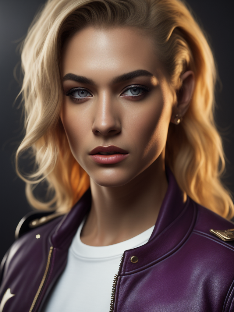 Premium Free ai Images | super realistic portrait of blonde supermodel ...