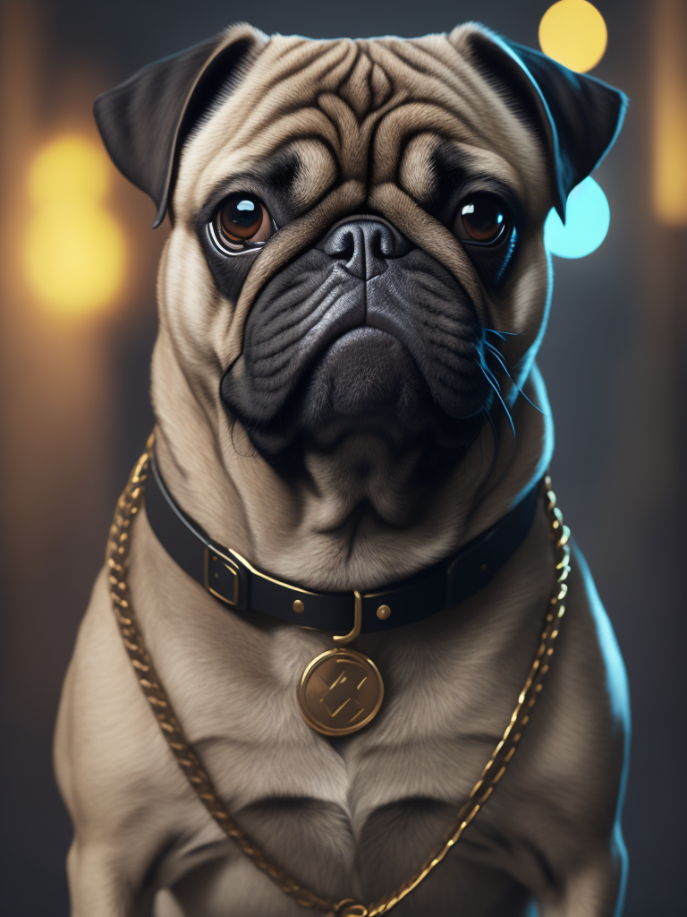 Premium Free ai Images | pug rapper